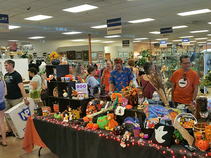 Halloween at the Golden Goose transforms ordinary shelves into a spooktacular showcase that would make Martha Stewart reach for her wallet.