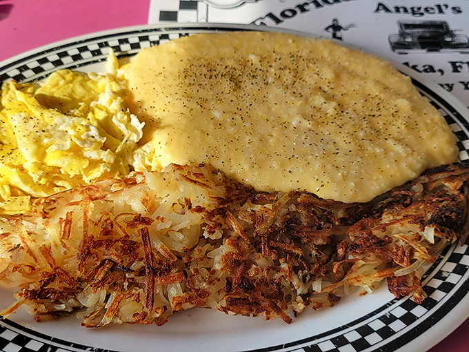 Crispy hash browns that crackle with each bite, paired with eggs that would make any chicken proud. Breakfast perfection doesn't need to be complicated.