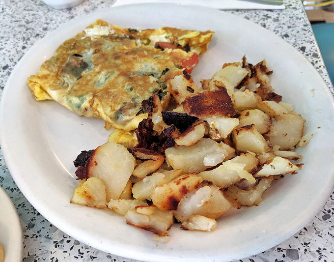 These aren't just home fries&mdash;they're potato perfection with a crispy exterior giving way to pillowy centers. The supporting actor that steals the scene.