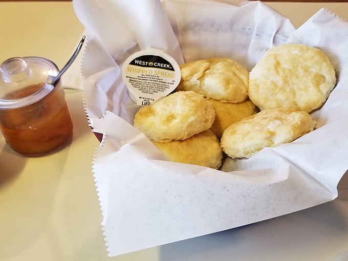 These aren't just biscuits; they're cloud-like vehicles for butter, jam, and happiness. Fluffy on the inside, golden on the outside&mdash;Southern perfection.