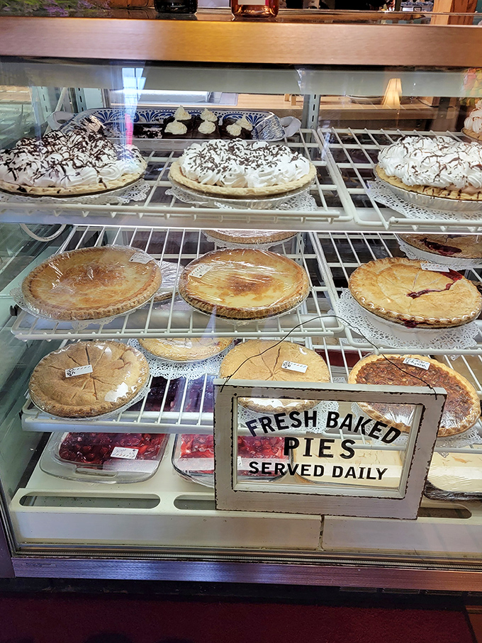 The pie case that launched a thousand diet cheat days. These homemade beauties are worth every calorie-laden, flaky-crusted bite.