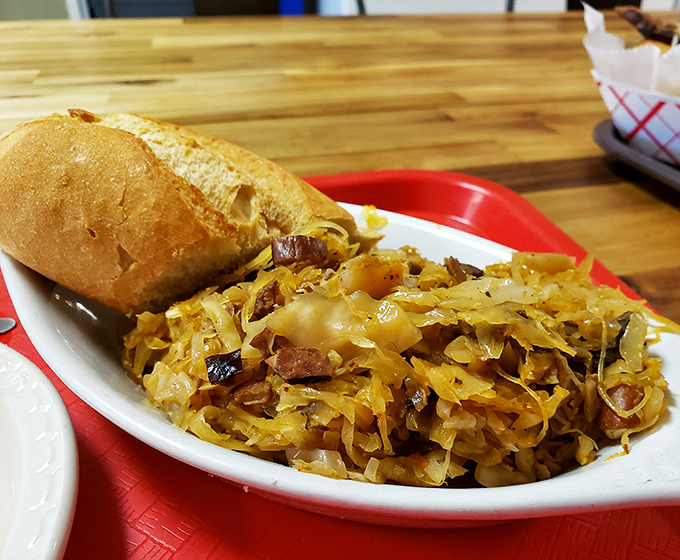 The Polish answer to comfort food: a hearty platter featuring pierogies, haluski, and stuffed cabbage that could power you through a Pittsburgh winter.