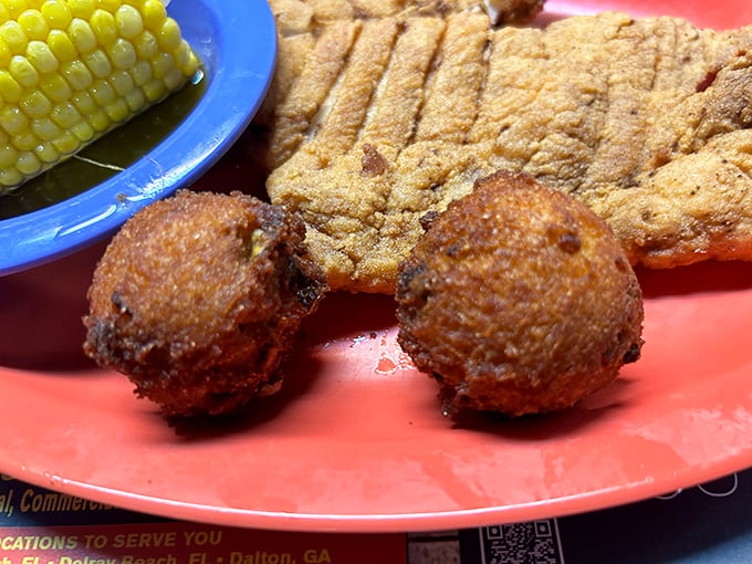 Hushpuppies so perfectly golden and crispy, they deserve their own fan club. I'd join as founding president.
