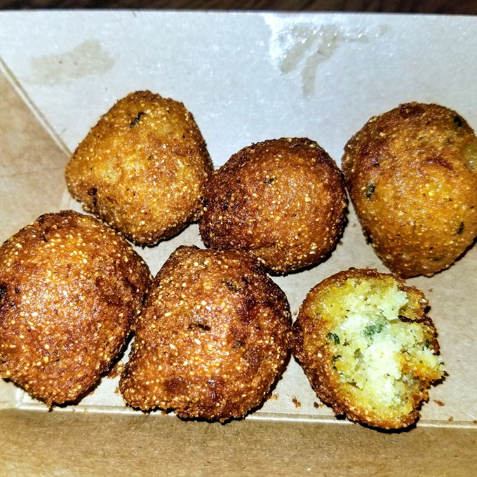 Hush puppies with the ideal crisp-to-tender ratio&mdash;little cornmeal grenades of joy that explode with flavor.