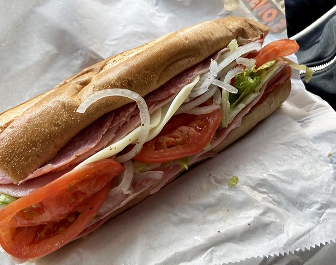 The Italian Hoagie—a masterclass in sandwich architecture where every layer contributes to the symphony of flavors.
