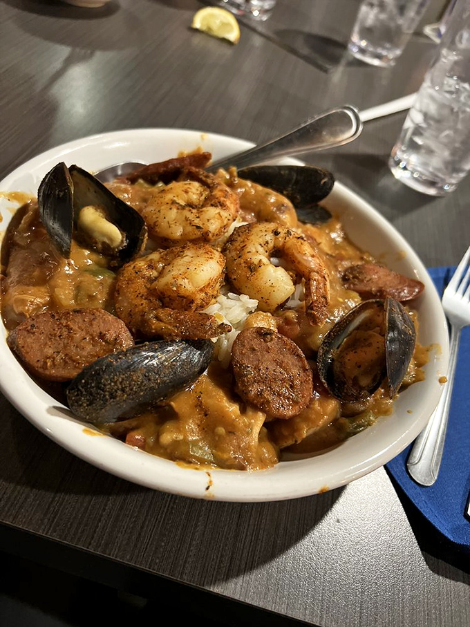 This jambalaya doesn't just simmer&mdash;it tells stories of Louisiana bayous while bringing together shrimp, sausage, and mussels in perfect harmony.