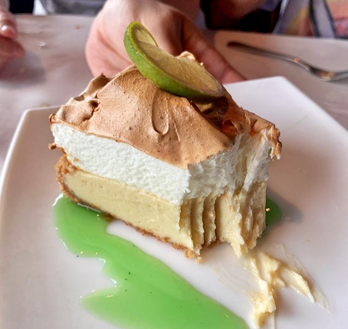 Key lime pie that strikes that perfect balance between tart and sweet, topped with a cloud of meringue that would make Florida proud.