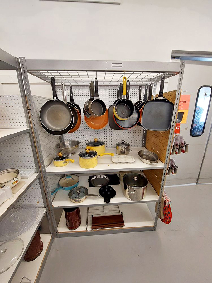 Kitchen essentials hanging like culinary possibilities waiting to create new memories.