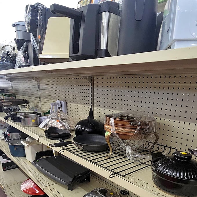 Cast iron skillets, colorful cookware, and kitchen gadgets galore&mdash;a cook's paradise where Julia Child would happily browse for hours.