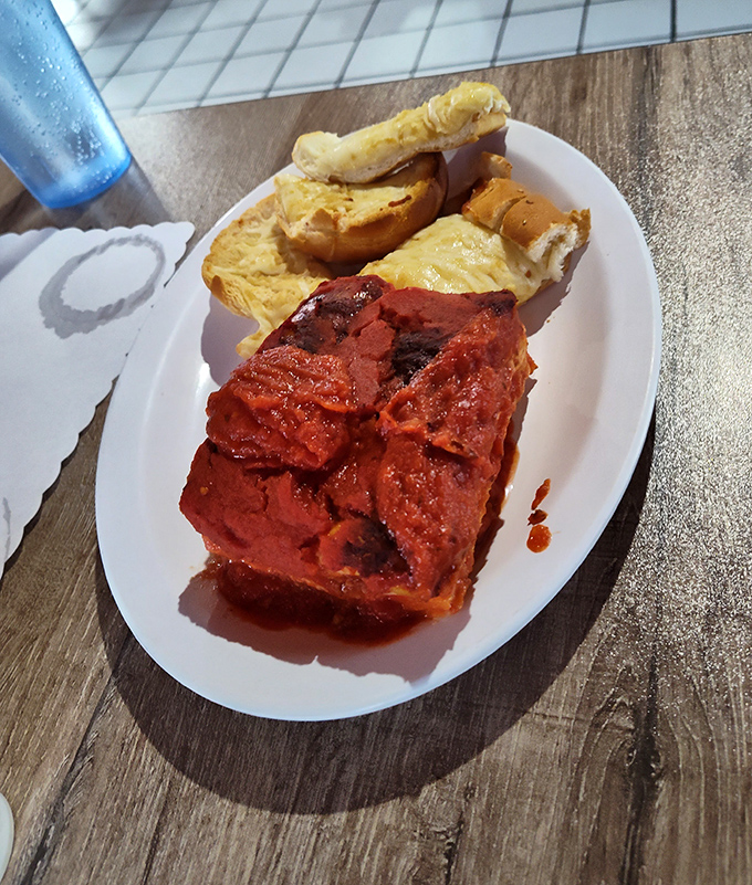 Lasagna that doesn't just sit on the plate&mdash;it stakes a claim. Those layers aren't architecture; they're a love letter written in cheese and sauce.