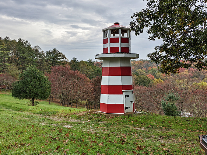This charming lighthouse stands guard over&hellip; absolutely no water. Ohio's quirkiest landmark proves even forests need navigational guidance sometimes.