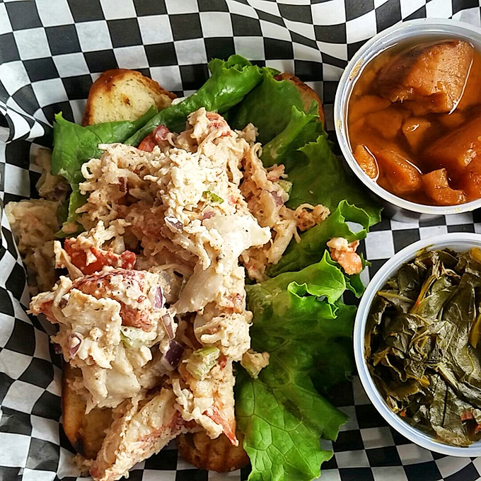 Seafood salad that doesn't skimp on the good stuff. Those sides aren't afterthoughts&mdash;they're supporting actors deserving of their own spotlight.