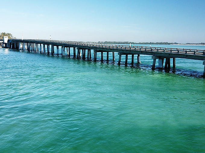 This pier stretches into waters so clear and turquoise, you'll swear someone's been adjusting the saturation on your eyeballs.