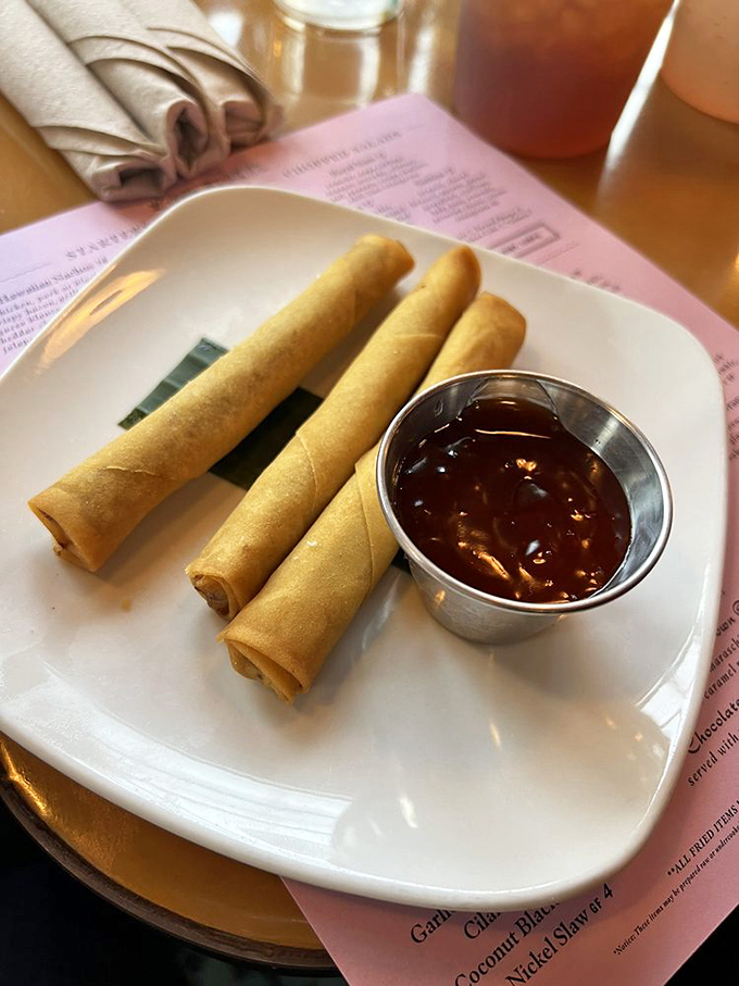 Lumpia: The Filipino spring roll that makes you wonder why you ever settled for ordinary egg rolls all these years.