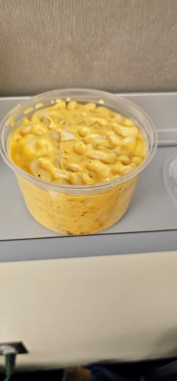 Mac and cheese that doesn't apologize for being exactly what it should be: unapologetically cheesy, properly sauced, and ready for its close-up.