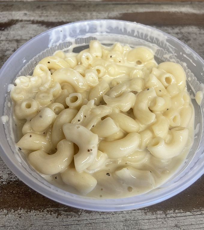 Mac and cheese that makes you question why anyone would ever eat the boxed stuff. Comfort food that actually delivers on the comfort.