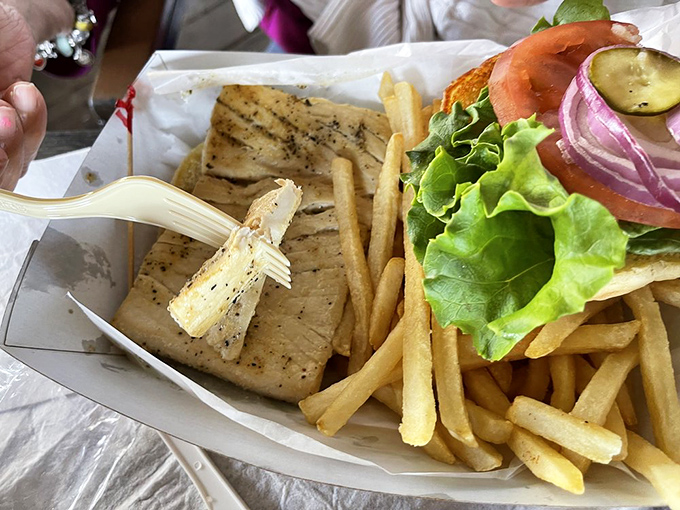The Mahi sandwich &ndash; where the fish is so fresh it practically introduces itself before you take that first heavenly bite.