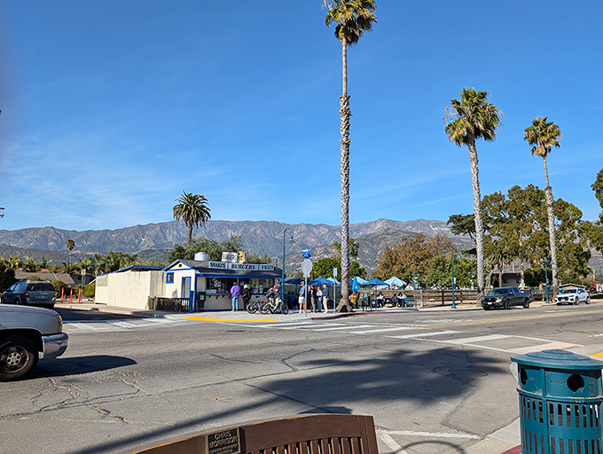 Linden Avenue stretches toward the Pacific like an arrow pointing to paradise, lined with palms that seem to whisper, "Slow down, you've arrived."