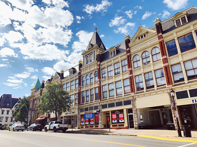 Allegheny Street showcases colorful storefronts that make window shopping feel like browsing through a living history book.