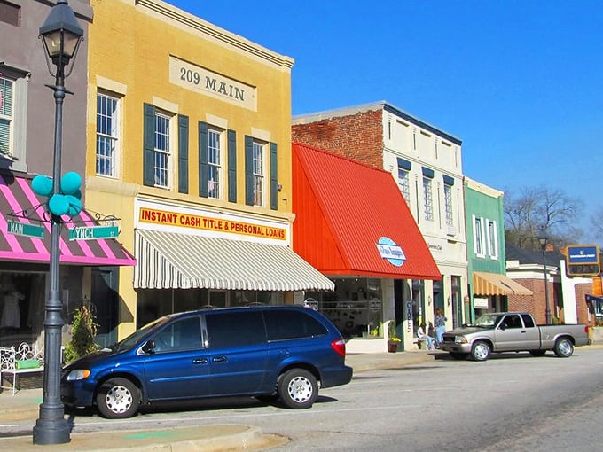 Main Street's colorful awnings and historic storefronts create a retail therapy experience that big-box stores can only dream about offering.