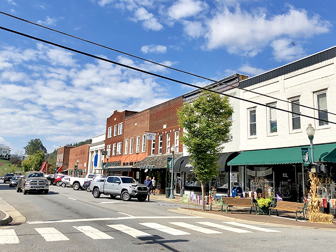 Sylva's Main Street feels like walking through a movie set where every storefront has character and nobody's in a hurry.