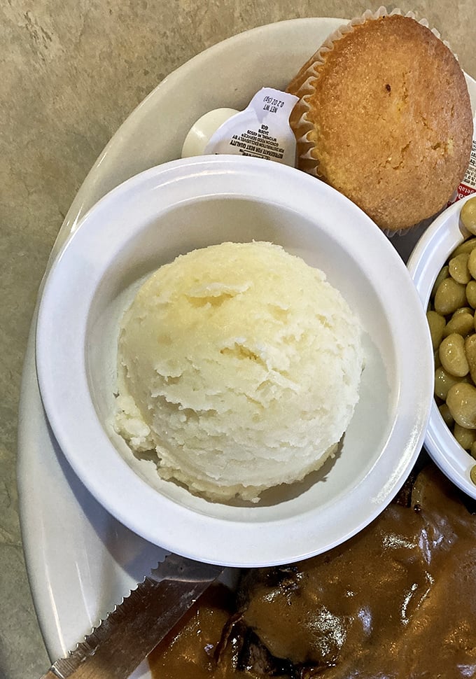 The legendary mashed potatoes&mdash;perfectly whipped clouds of potato heaven that make you question every other mashed potato you've ever encountered.
