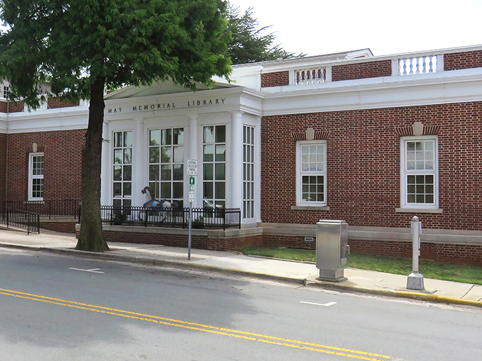 May Memorial Library stands as Burlington's intellectual heart, where brick and mortar still house adventures waiting between pages.