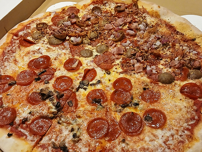 A pizza so loaded with toppings it needs its own zip code. The Supreme brings New York excess to Tampa in the best possible way.