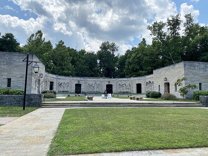This stunning limestone memorial stands as a testament to Lincoln's legacy, where history feels tangible in the summer breeze.
