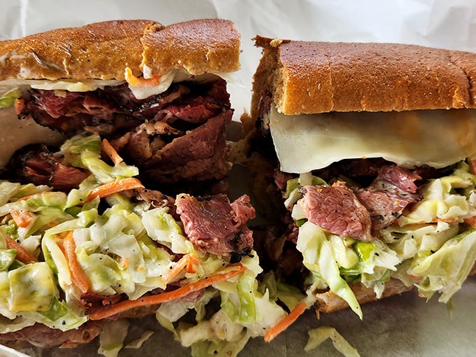The Miami Beach sandwich&mdash;where coleslaw meets meat in a harmony so perfect you'll wonder why all sandwiches don't follow this brilliant formula.