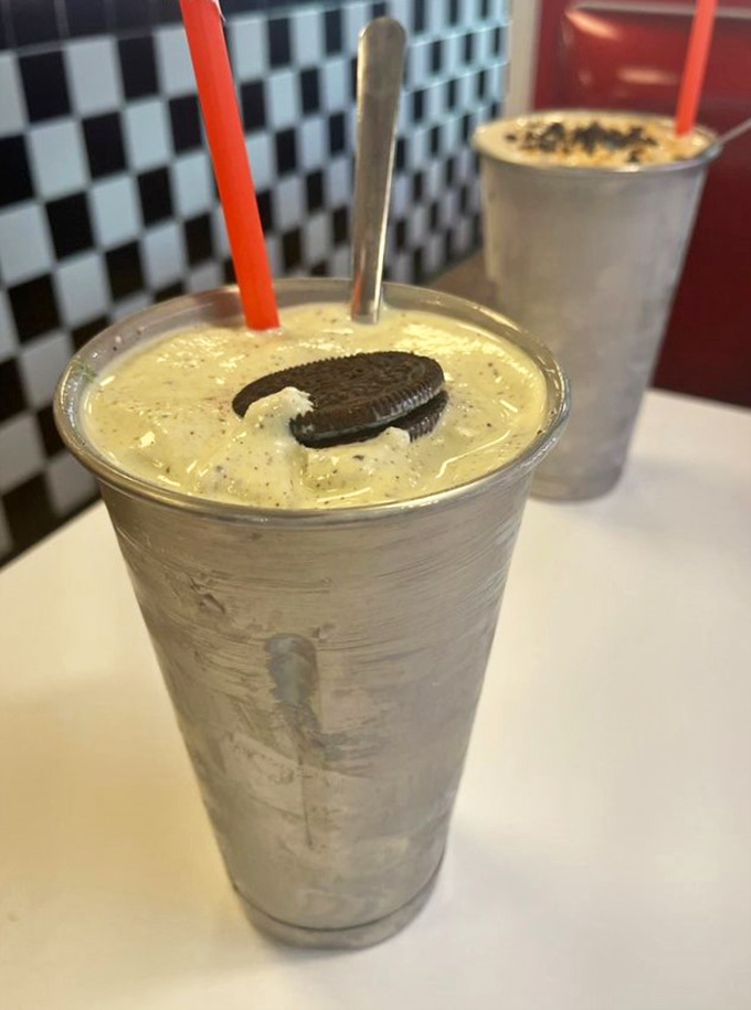 That's not just a milkshake with an Oreo crown&mdash;it's a drinkable dessert that requires both a straw and a commitment.