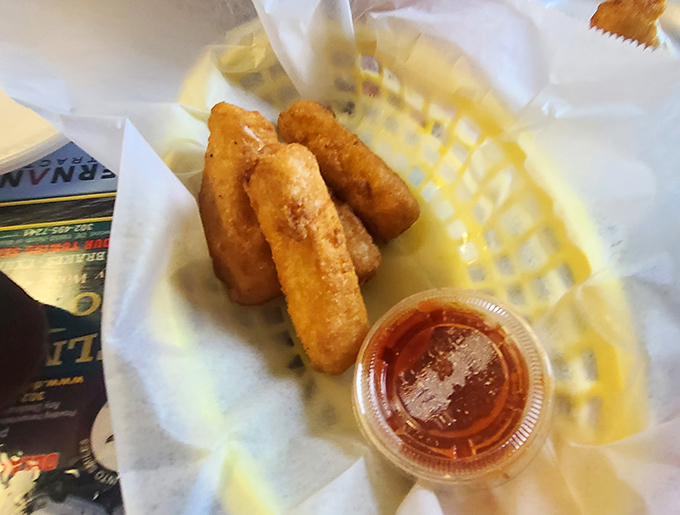 Golden-fried mozzarella sticks: crunchy on the outside, stretchy and gooey within&mdash;the kind that make that perfect cheese pull for your food fantasies.