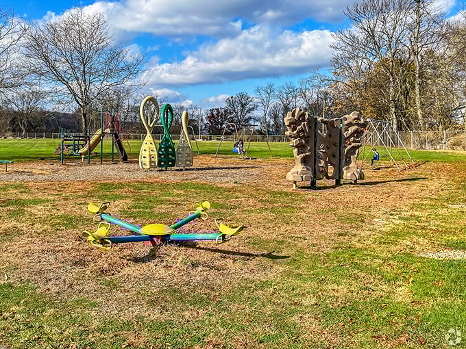 Playground equipment that proves kids don't need digital enhancements to have fun&mdash;just gravity, momentum, and the occasional parental push.