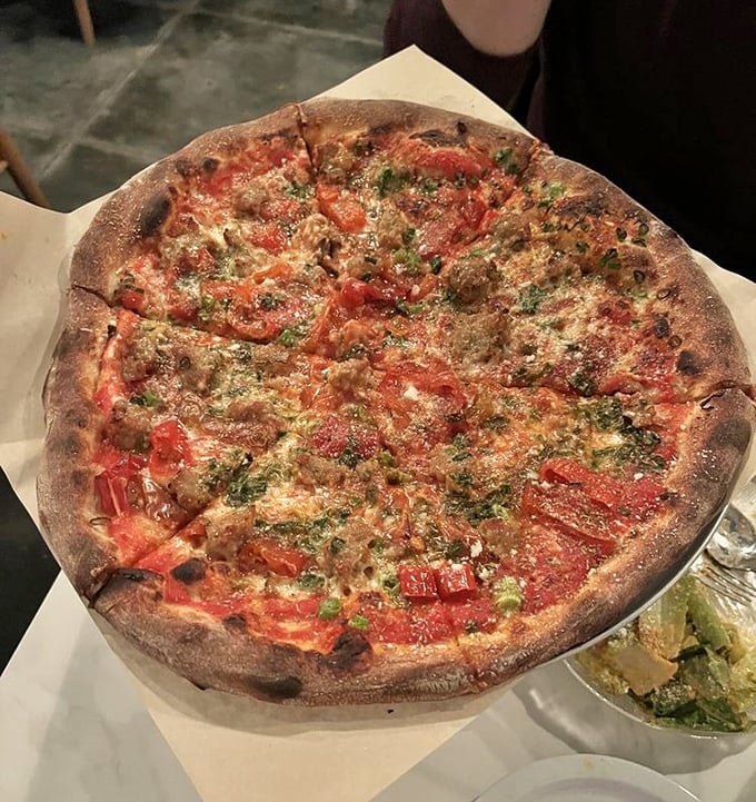 The Old Faithful lives up to its name&mdash;fennel sausage and those glorious Mama Lil's peppers creating a harmony that would make even Mozart weep with joy.