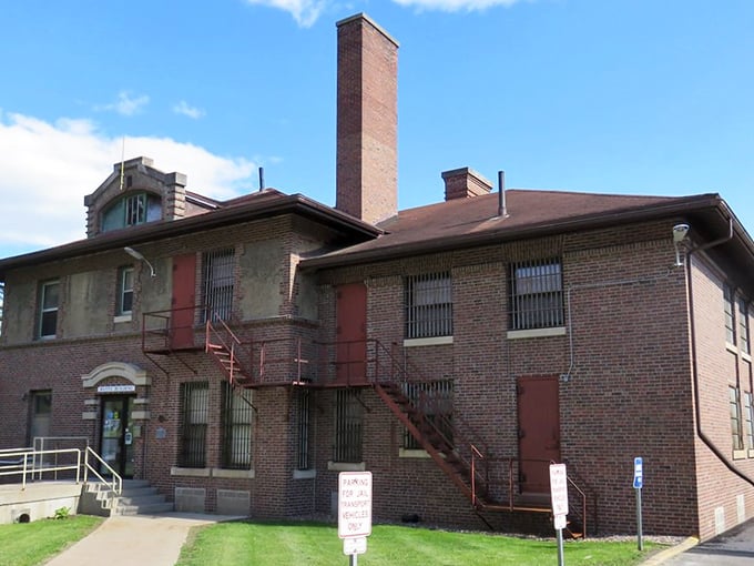 The old Vernon County Jail reminds us that even paradise needs law and order, though its brick facade looks more charming than intimidating these days.