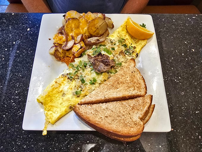 This omelet doesn't just contain ingredients&mdash;it showcases them. Like a Broadway production where eggs get the starring role.