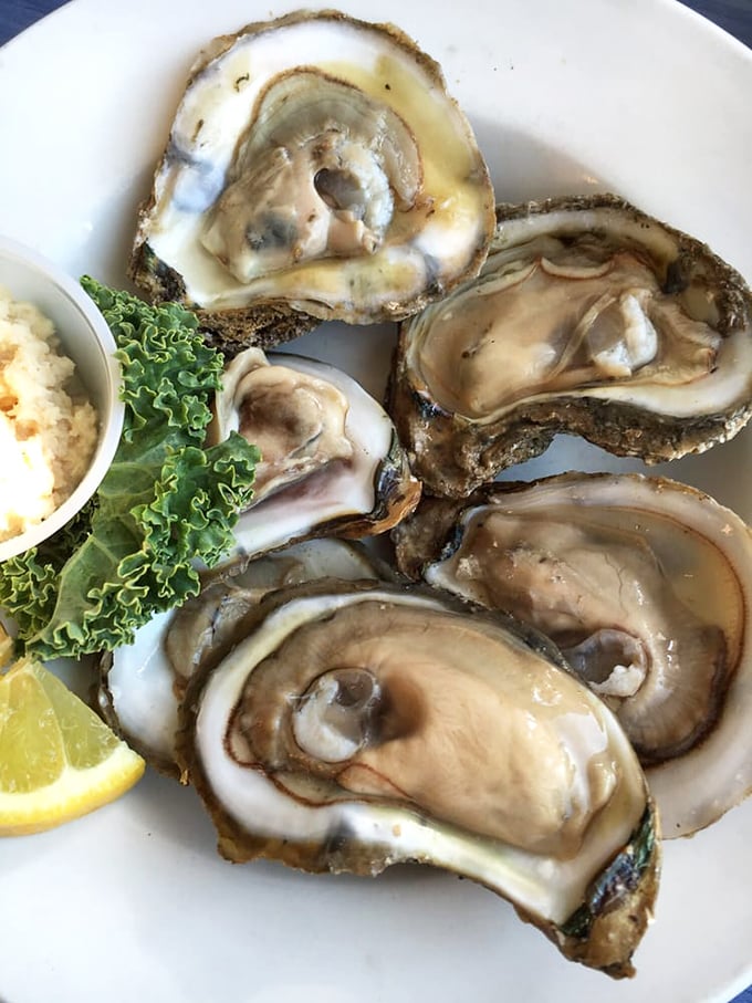 Fresh oysters glistening like jewels &ndash; nature's perfect appetizer with just a squeeze of lemon and a dash of adventure.