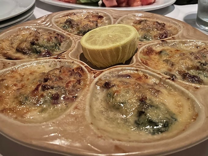 Oysters Rockefeller &ndash; where spinach, bacon and parmesan transform briny bivalves into something so decadent, the Rockefellers themselves would approve.