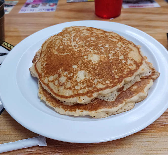 Pancakes with that ideal golden-brown exterior and cloud-like interior &ndash; the kind that make you forget about your diet until tomorrow.