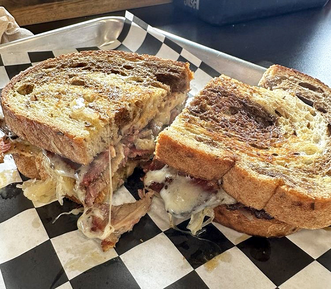 Pastrami on rye: the sandwich equivalent of a warm hug from your favorite aunt. The cheese pull alone deserves its own Instagram account.