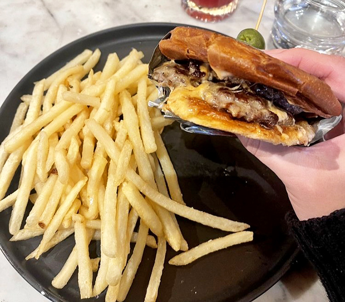 The patty melt&mdash;that magical union of beef, bread, and cheese&mdash;flanked by fries so perfectly golden they deserve their own Instagram account.