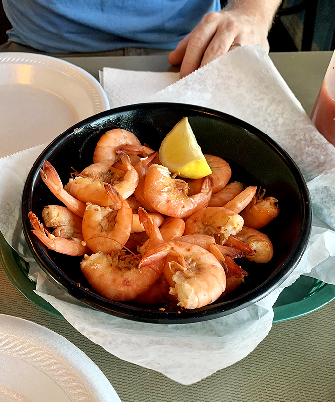 Peel-and-eat shrimp&mdash;where the work is part of the experience and the reward is that sweet Gulf flavor that no fancy preparation could improve.