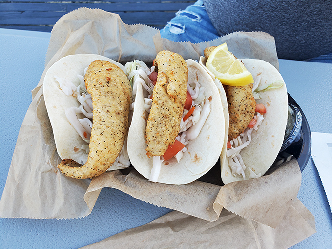 Lake Erie perch nestled in soft tortillas creates a fusion that would make any food network star weep.