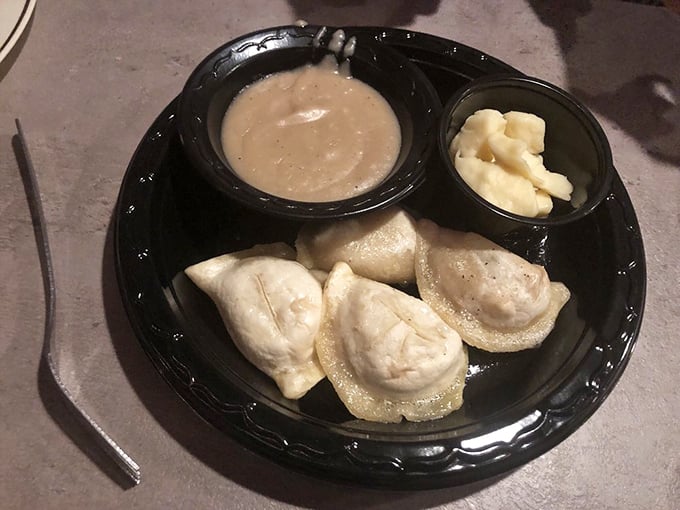 These pierogies aren't just food; they're edible time machines to Eastern European kitchens of yesteryear. Comfort on a plate with modern flair.