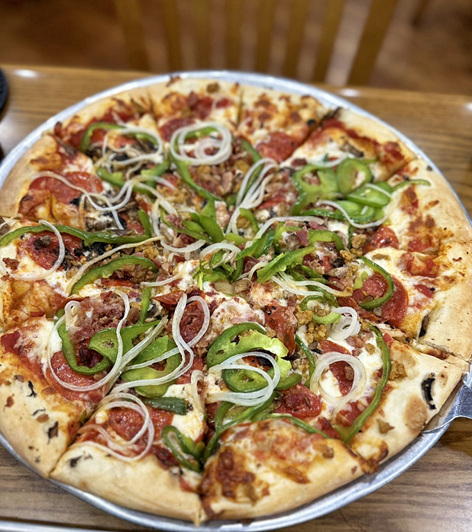 A salad that doesn't apologize for being healthy &ndash; those jalape&ntilde;os standing guard over crisp greens and golden croutons.