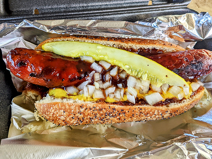 The Polish Boy sandwich: where sausage meets toppings in a harmony so perfect, it deserves its own Ohio state anthem.