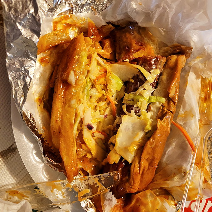 The Polish Boy: Cleveland's gift to sandwich lovers everywhere, assembled with reverence and regional pride.