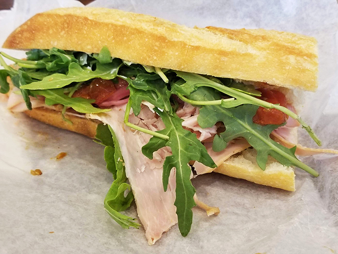 Fresh, vibrant, and bursting with color &ndash; this sandwich proves that On The Rise isn't just about sweet treats. Their savory game is equally impressive.