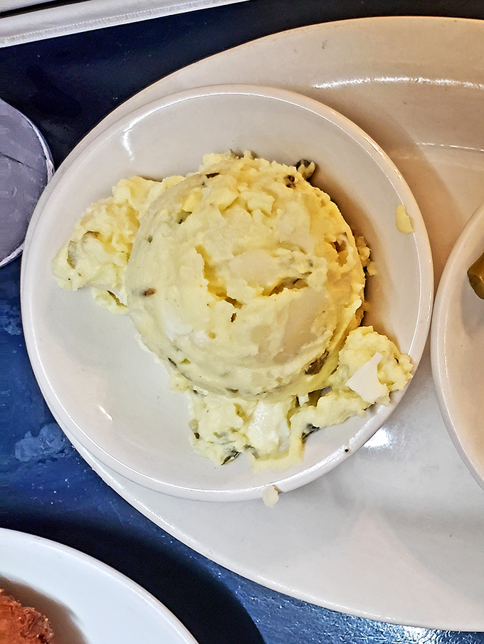 Potato salad that looks like it came straight from a family reunion &ndash; creamy, substantial, and unapologetically comforting.