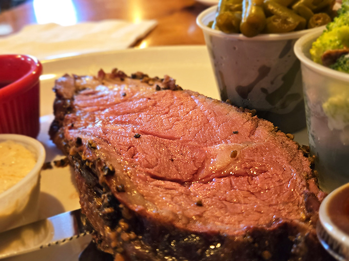 Prime rib so tender it practically surrenders before your fork even makes contact.